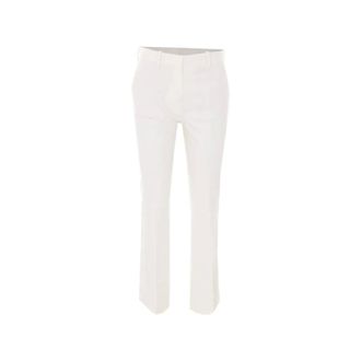 Circolo 1901 Femme, Pantalons, Blanc, Taille: 38 FR P Pantalon &Eacute;vas&eacute; Stretch