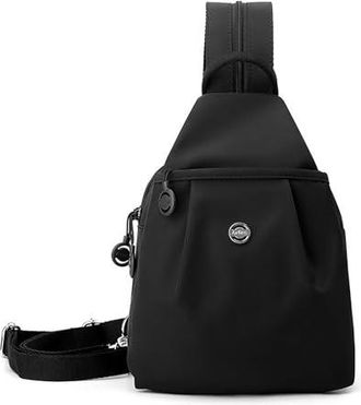 Generic Petit sac &agrave; bandouli&egrave;re pour femme, sac &agrave; dos &agrave; bandouli&egrave;re, sac de poitrine d&eacute;contract&eacute;, sac &agrave; dos &agrave; bandouli&egrave;re pour randonn&eacute;e, voyage, Noir, Small