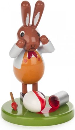 Rudolphs Schatzkiste Osterhase Hase mit Farbeimer klein BxH 5x8x5cm NEU Osterfigur Holzhase