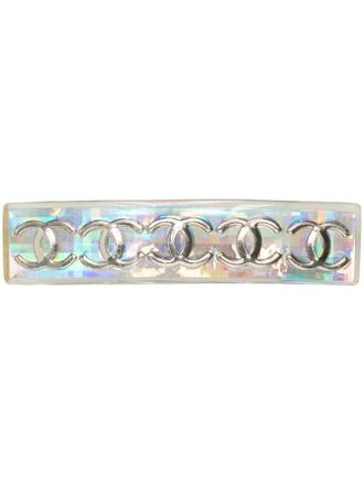 Chanel barrette à logo CC (1997) - Blanc