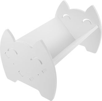 Hemobllo Multifunktionaler Desktop Bücherhalter Weiß Kompakter Tragbarer Buchständer mit Großer Kapazität rutschfest Verarbeitung Platzsparendes Aufbewahrungsr