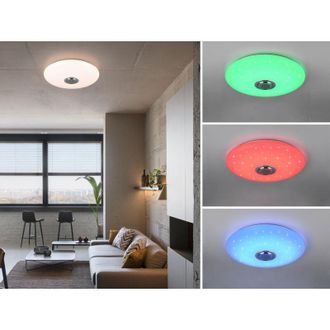 Reality Reality Leuchten - led Deckenleuchte musica mit Fernbedienung & Bluetooth Lautsprecher, ø 58cm groß