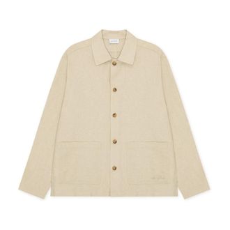 Les Deux Leinen-Overshirt - - Jackets - Herren - Beige - XL
