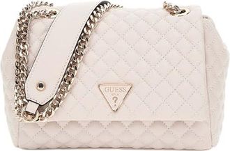 Guess Eco Rianee Convertible Xbody Flap Bag Stone