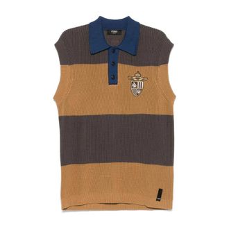 Fendi Club Stripes Sandale in Argilla - - Knitwear - Herren - Mehrfarbig - M