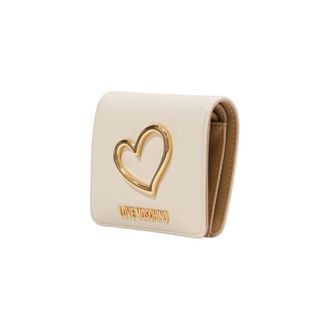 Love Moschino Gold Heart-Embellished Wallet - Beige