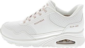 Skechers Baskets Uno BANKSIA Luxe pour Femme, Blanc, Pointure 39, Blanc, 39.5 EU