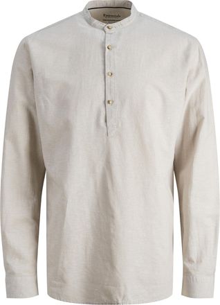 Jack & Jones Jjesummer Half Placket Linen Shirt Ls Sn