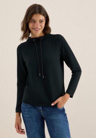 Cecil Langarmshirt mit Tunnelzugband am Kragen