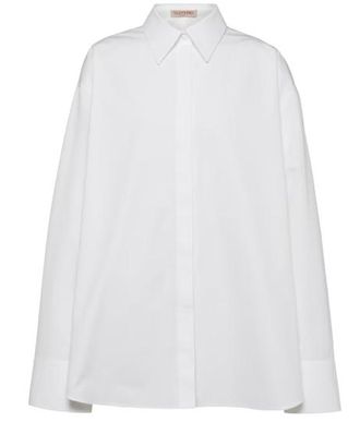 Valentino Garavani Valentino White Oversized Long Sleeve Shirt Size M