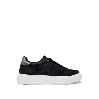 Blauer Shimmer PU Nubuk Sneaker - - Shoes - Damen - Schwarzk - 39 EU