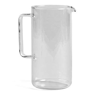 HAY Krug Glass Jug L aus Borosilikatglas zum Servieren von Saft, Wasser und Eistee, Ma&szlig;e: 23,5 cm H, Durchmesser: 12 cm, Fassungsverm&ouml;gen: 2 l, AB403-A603