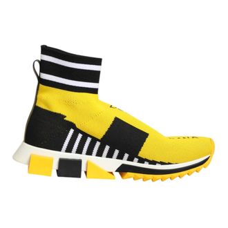 Dolce & Gabbana Femme, Chaussures, Multicolore, Taille: 41 1/2 EU Noir Jaune Sorrento Baskets Chaussures