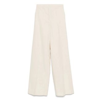 Loulou Studio Ma&szlig;geschneiderte gerade Hose - - Trousers - Damen - Beige - S