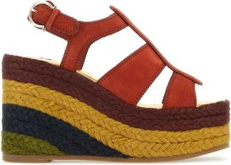 Ferragamo Femme, Chaussures, Rouge, Taille: 37 1/2 EU Renee Wedges