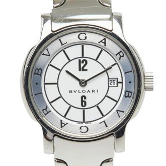 Bulgari Pre-owned Solo Tempo en acier inoxydable - Femme - Pre-owned - Blanc - Taille: ONE Size