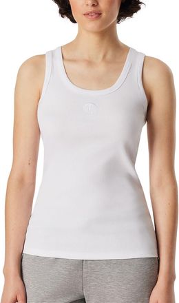 Schiesser Damen Trägertop Doppelripp Mit Logo Organic Cotton 150 Years T-Shirt, Weiss_183231, 34 EU
