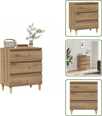 vidaXL The Living Store - vidaXL Buffet ch&ecirc;ne artisanal 60x35x70 cm bois ding&eacute;nierie