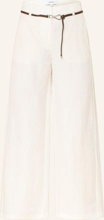 Comma Comma Marlenehose Mit Leinen weiss