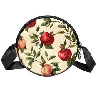 Generic Sac &agrave; bandouli&egrave;re rond pour femme, petit sac &agrave; bandouli&egrave;re avec fermeture &eacute;clair et bretelles r&eacute;glables, style d&eacute;contract&eacute; pour femmes et filles