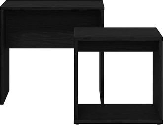 Generic Couchtisch-Set, 2-teiliges Nesting-Design mit Offenem Staufach f&uuml;r den Modernen Einsatz Im Wohnzimmer, Schlafzimmer oder B&uuml;ro (Schwarze Eiche)