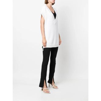 Charlott Wool V-Neck Sweater - White