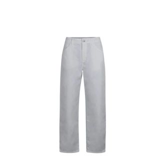 Moorer Femme, Pantalons, Blanc, Taille: W28 Lania Wide Pantalons