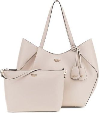 Guess sac shopper Amorette 2 in 1 Tote Bag Light Taupe écru