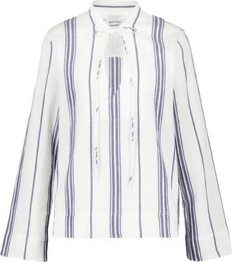 Matteau Femme, Blouses et Chemises, Bleu, Taille: 40 FR Fisherman Popover Shirt