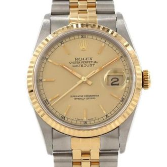 Rolex Montre Datejust Pre-owned en acier inoxydable x or jaune - Homme - Pre-owned - Jaune - Taille: ONE Size