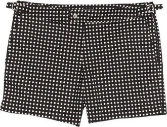 Tom Ford Homme, Maillots de bain, Noir, Taille: L Mid Dot Print Nylon Swim Short