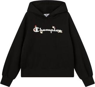 Champion Legacy Sweat à Capuche Graphique pour Fille, Taille M, Noir, Noir, M