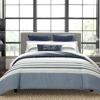 Nautica Lansier Duvet Cover Set, Twin, Grey