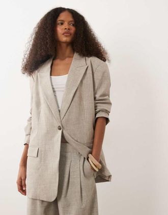 Asos Blazer oversize ajust&eacute; - Champignon-Marron