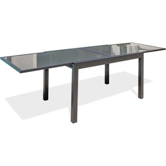 DCB Garden Dcb Garden - tolede - Table de jardin 10 places en aluminium et plateau verre