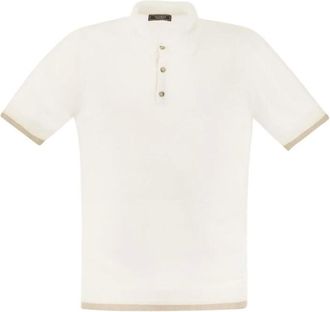 PESERICO Homme, Tops, Blanc, Taille: M Maille Col Marin