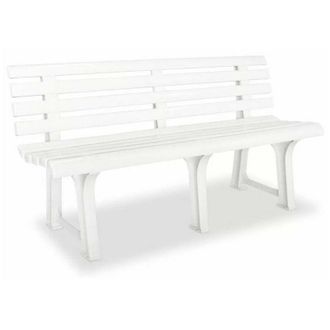 Les Tendances Banc de jardin plastique blanc Bouka