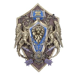 Nemesis Now World of Warcraft Alliance Plaque murale 30 cm Bleu Produit officiel World of Warcraft D&eacute;coration murale &agrave; suspendre Pi&egrave;ce dexposition de jeu moul&eacute;e d