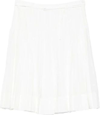 Low Classic LOW Classic, Femme, Jupes, Blanc, Taille: 38 FR Jupe Midi Pliss&eacute;e