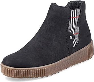 Rieker Femme Damen Stiefel Schwarz Bottine Chelsea, 40 EU