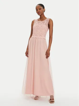 Vila Abendkleid Lynnea 14052673 Beige Regular Fit
