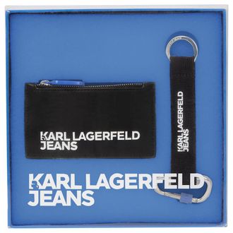 Karl Lagerfeld Karl Lagerfeld Jeans, Herren, Essential Cardholder Schl&uuml;sselanh&auml;nger Geschenkpaket, Schwarz, One Size