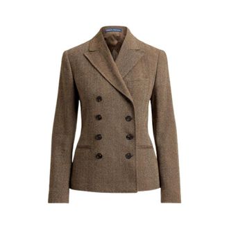Polo Ralph Lauren Wollfischgratweste - - Jackets - Damen - Braun - 3XS