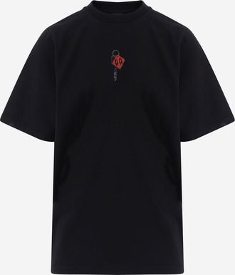 44 Label Group T-shirt en coton avec logo imprim&eacute;