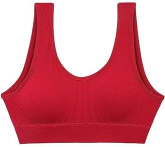 Generic Soutien-gorge de sport 2026 pour femme - Sans anneau en acier - Polyvalent - &Eacute;blouissement - Yoga, Rouge, XL