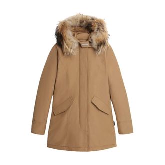 Woolrich Femme, Manteaux, Brun, Taille: 36 FR City Fabric Anorak Parka