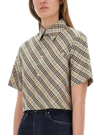 Burberry Multicolour Cotton Cropped Shirt - Multicolor