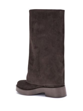 Casadei Womens Boots Charlie Carob Suede-Effect Polyester