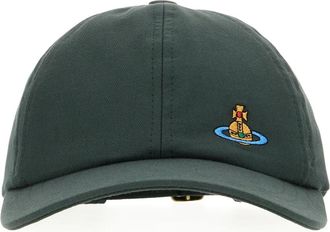 Vivienne Westwood unisex, Accessoires, Vert, Taille: L/Xl Casquette de baseball avec d&eacute;tail Orb