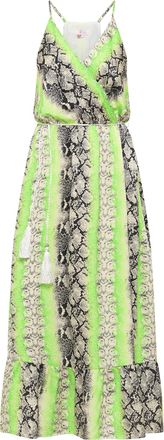 Izia Maxikleid mit Schlangen-Print Damen Gr&uuml;n Mehrfarbig